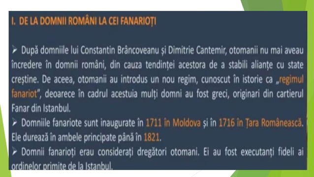 Epoca fanariota în Țările-Române | PPTX