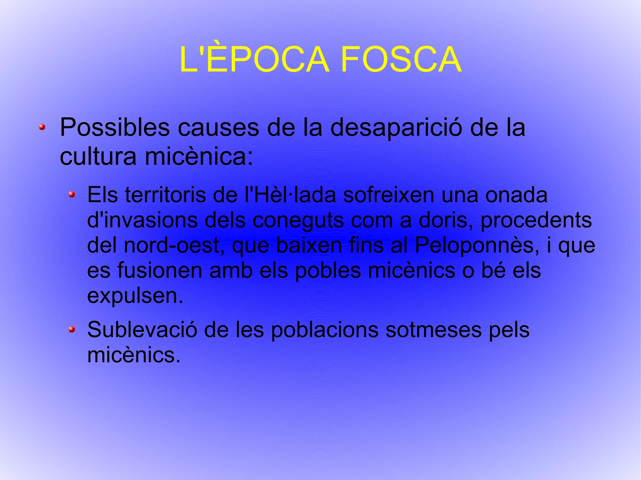 Epoca Fosca | ODP