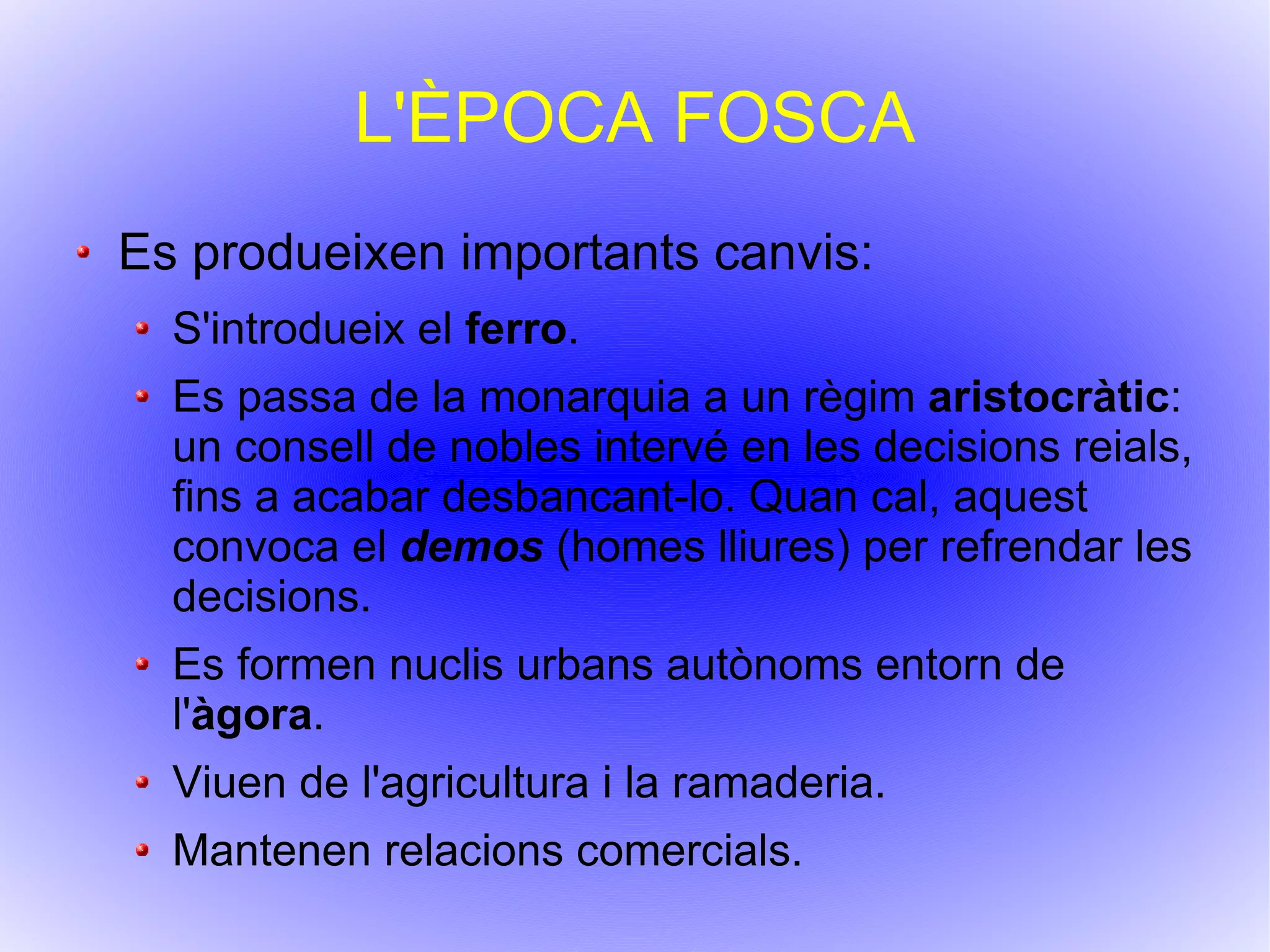 Epoca Fosca | ODP