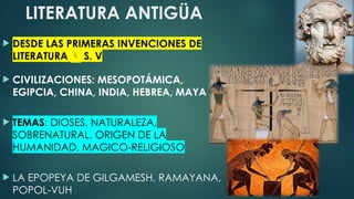 épocas de la literatura, historia de la literatura.pptx
