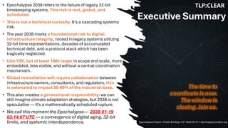 Epochalypse 2038 - Remediating the 32-bit Timestamp Risk at Global ...