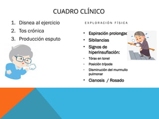 Manejo de enfermedad pulmonar obstructiva crónica | PPTX
