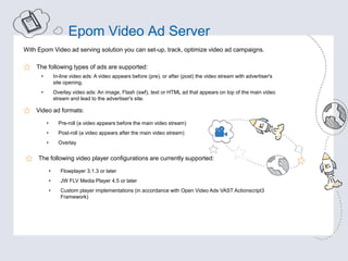 Epom Ad Server. Overview | PDF