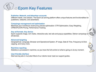 Epom Ad Server. Overview | PDF