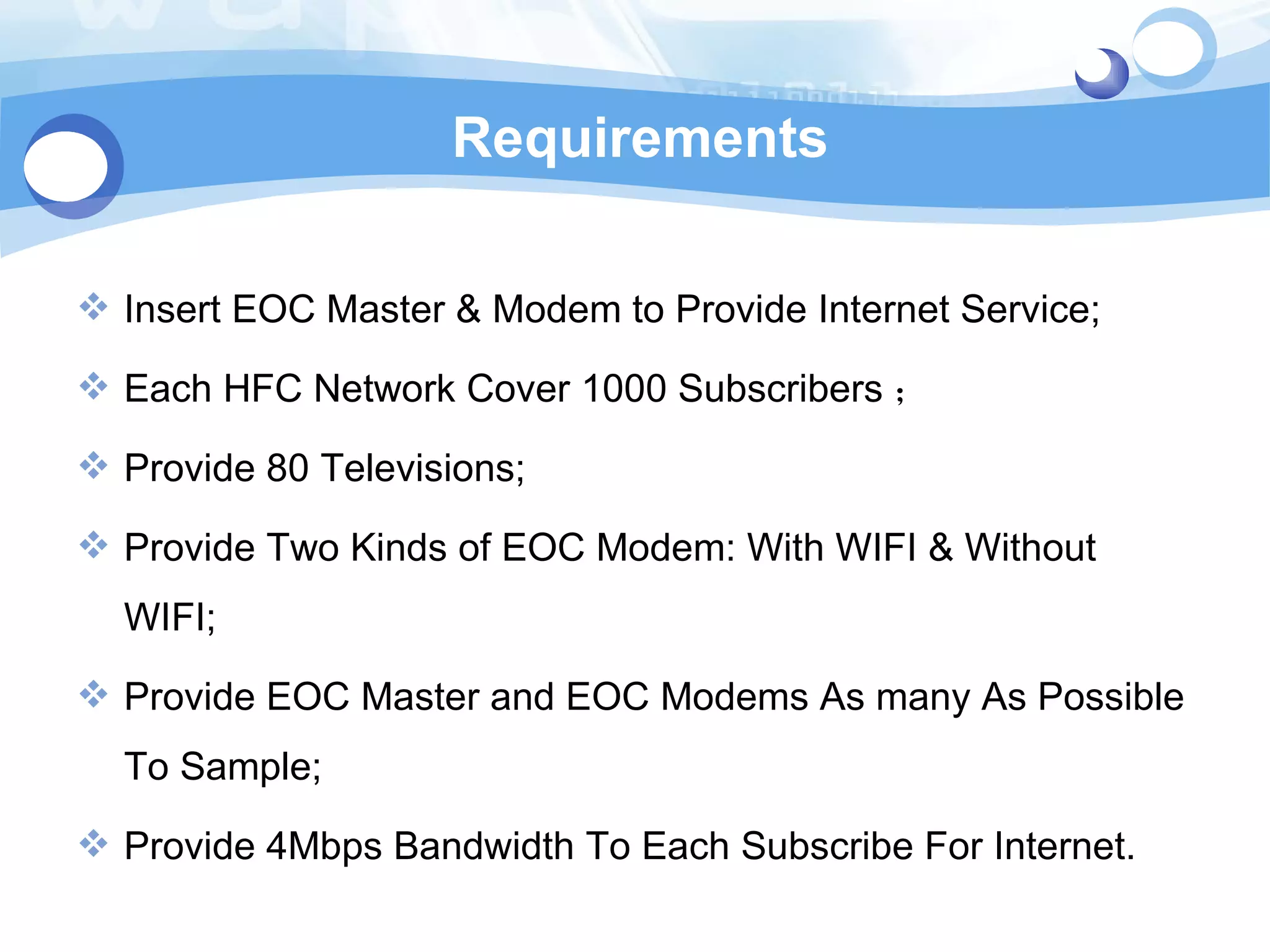 Epon & eoc total solution for coaxial network | PPT