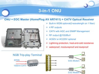 Epon & eoc total solution for coaxial network | PPT