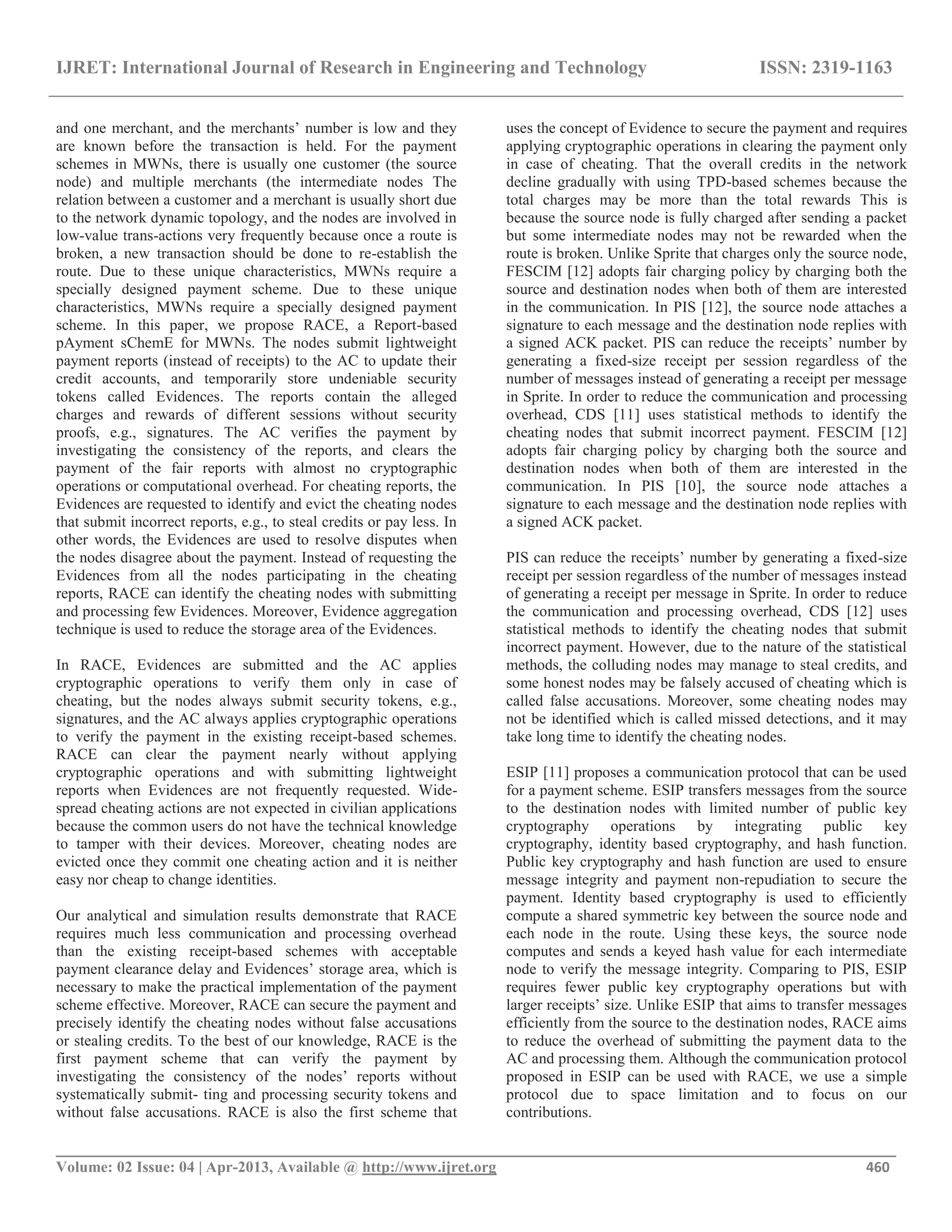 Eport based payment scheme for multihop wireless networks | PDF