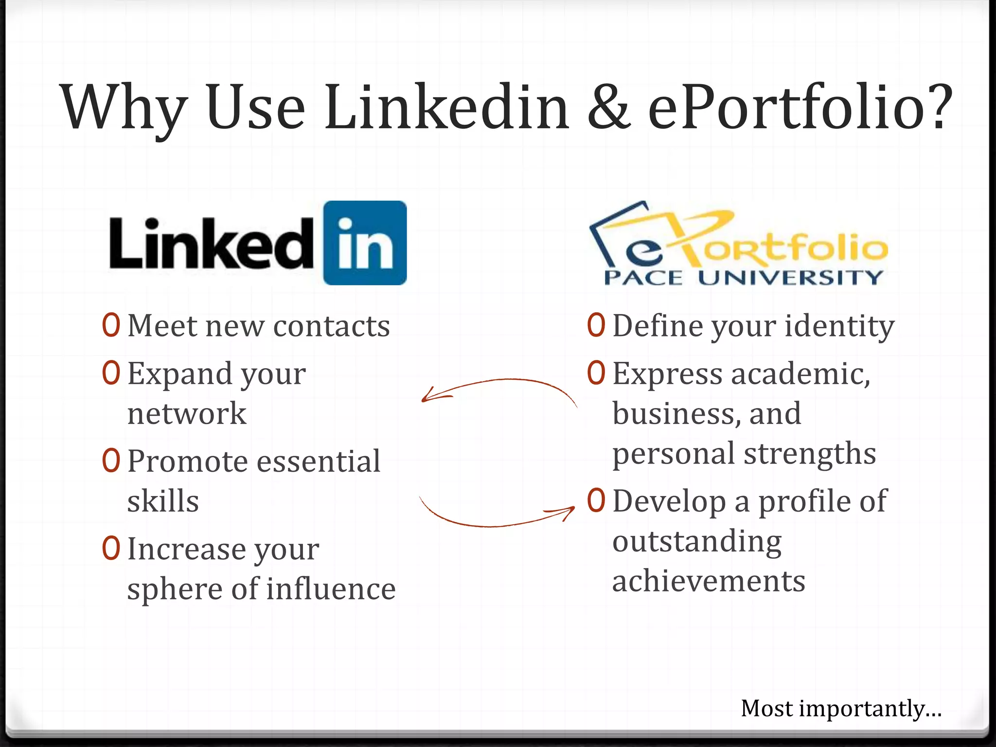 E portfolio and-linkedin | PPTX