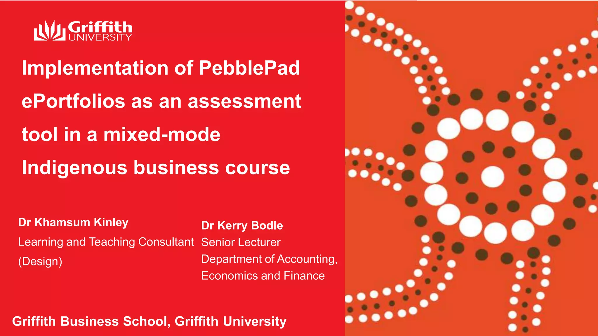 Implementation of PebblePad ePortfolios as an assessment tool in a mixed-mode Indigenous ...