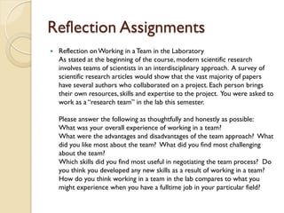 E portfolio integration into general chemistry | PDF