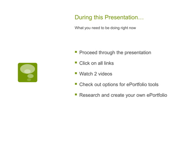 ePortfolio Presentation for Guide to eLearning for Higher Education Administration | PPT