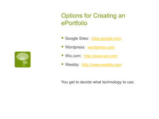 ePortfolio Presentation for Guide to eLearning for Higher Education ...