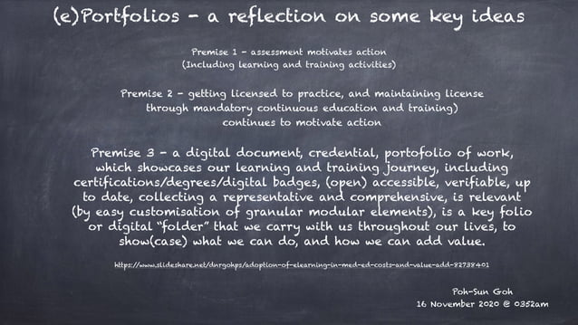 (e)Portfolios - a reflection on some key ideas | PPT