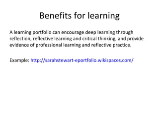 Thinking about implementing e-portfolio in education | PPT | Educational Assessment | Education
