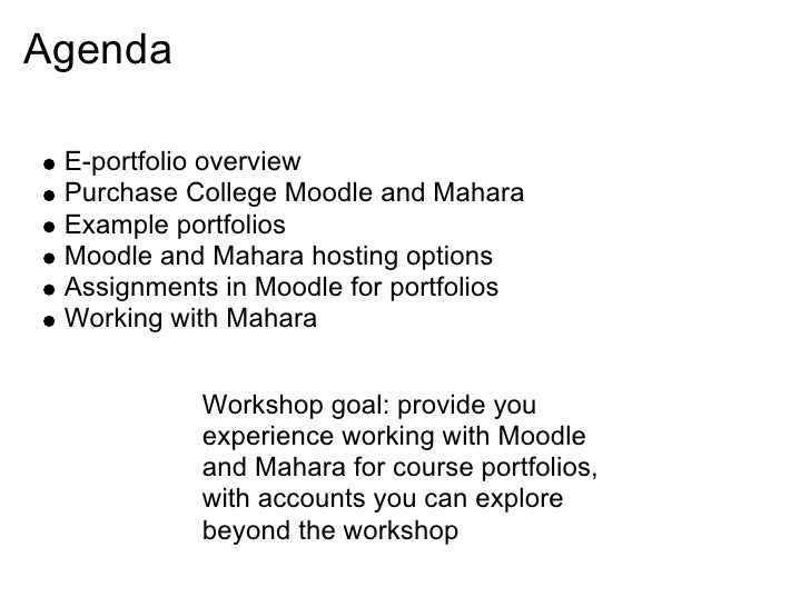 E portfolios in Moodle and Mahara E portfolios in Moodle and Mahara