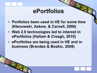 E portfolios to assess and develop professional competency in speech ...