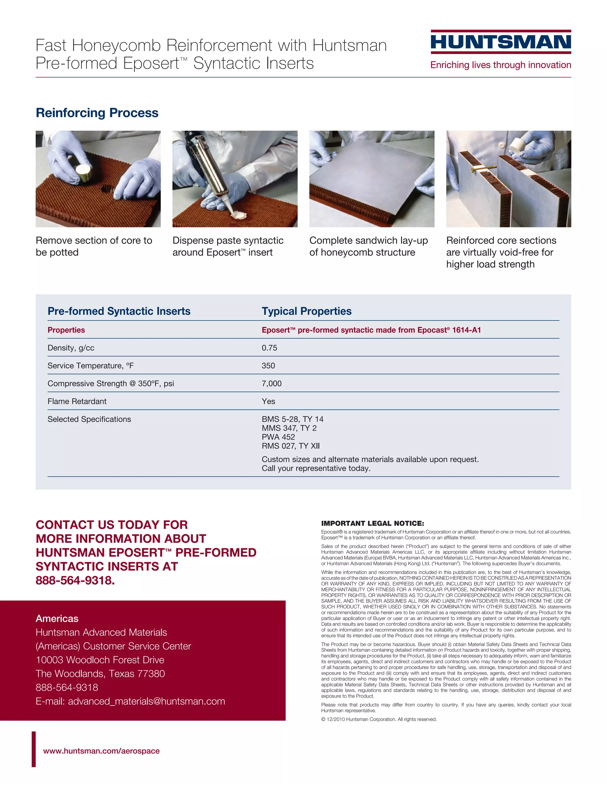 Pre-formed Eposert Syntactic Inserts Brochure | PDF