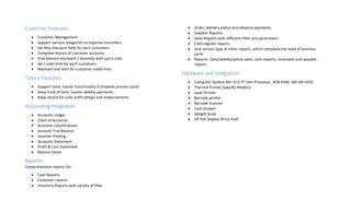 ePOSLIVE - pos software -Feature List- | PPT