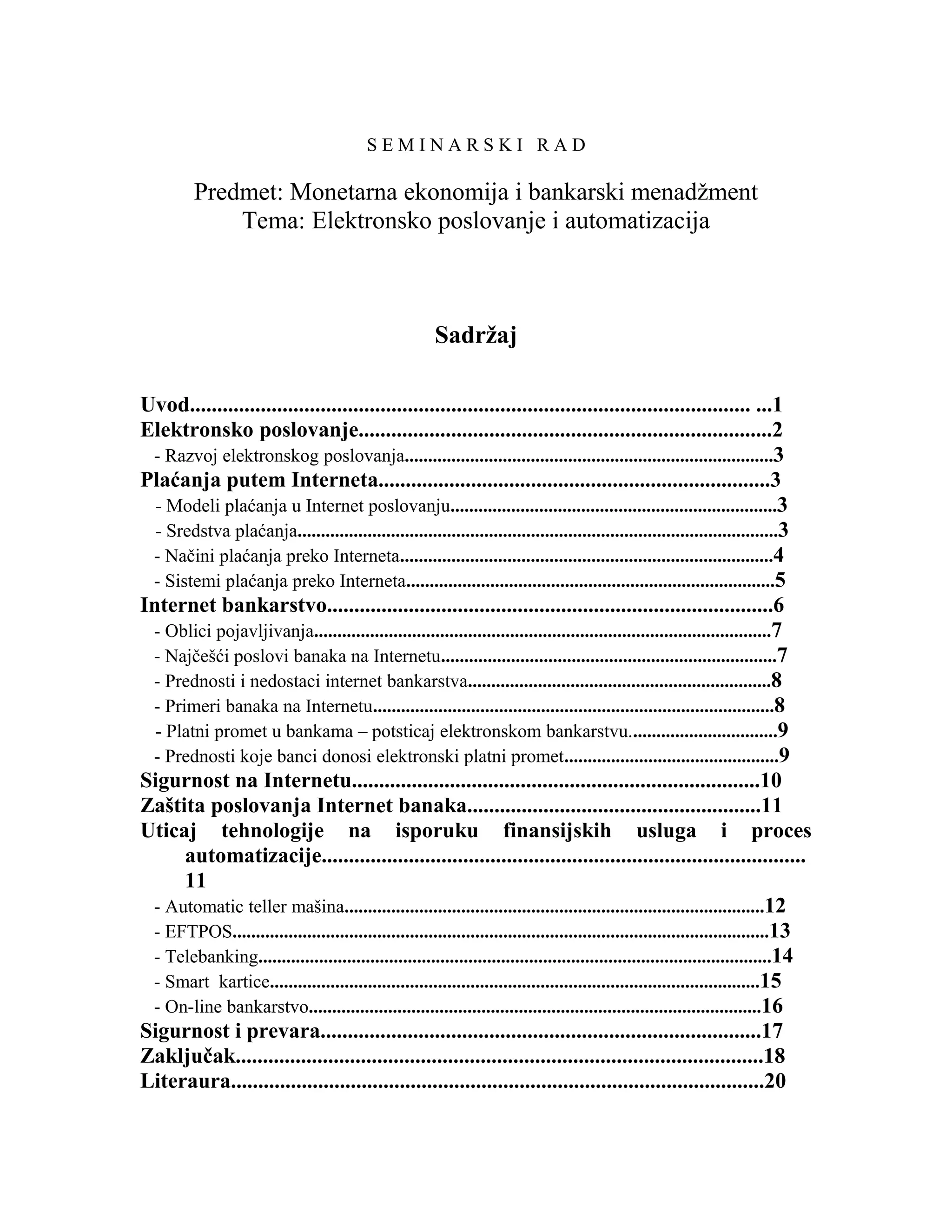 E poslovanje i automatizacija | DOC