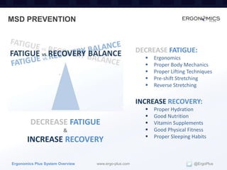 MSD Prevention Process Overview | PPTX | Physical Therapy | Wellness