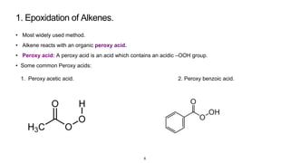 Epoxide, nomenclature, synthesis, ring opening, regio-selectivity | PPTX