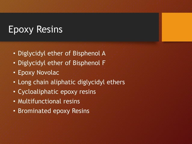 Epoxy resin | PPT