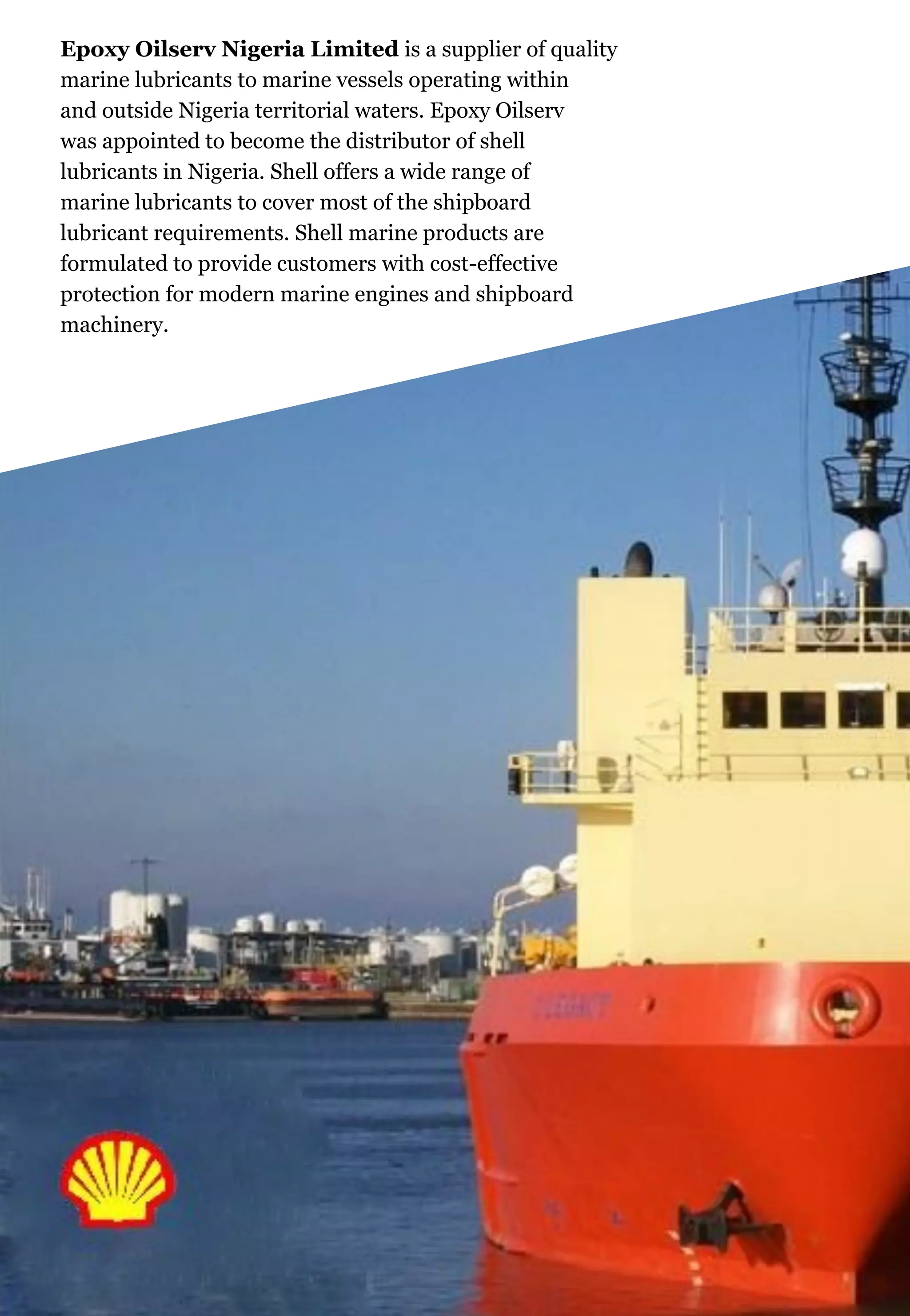 Epoxy Oilserv Marine Lubricants Product Brochure | PDF