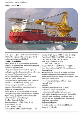 Epoxy Oilserv Marine Lubricants Product Brochure | PDF