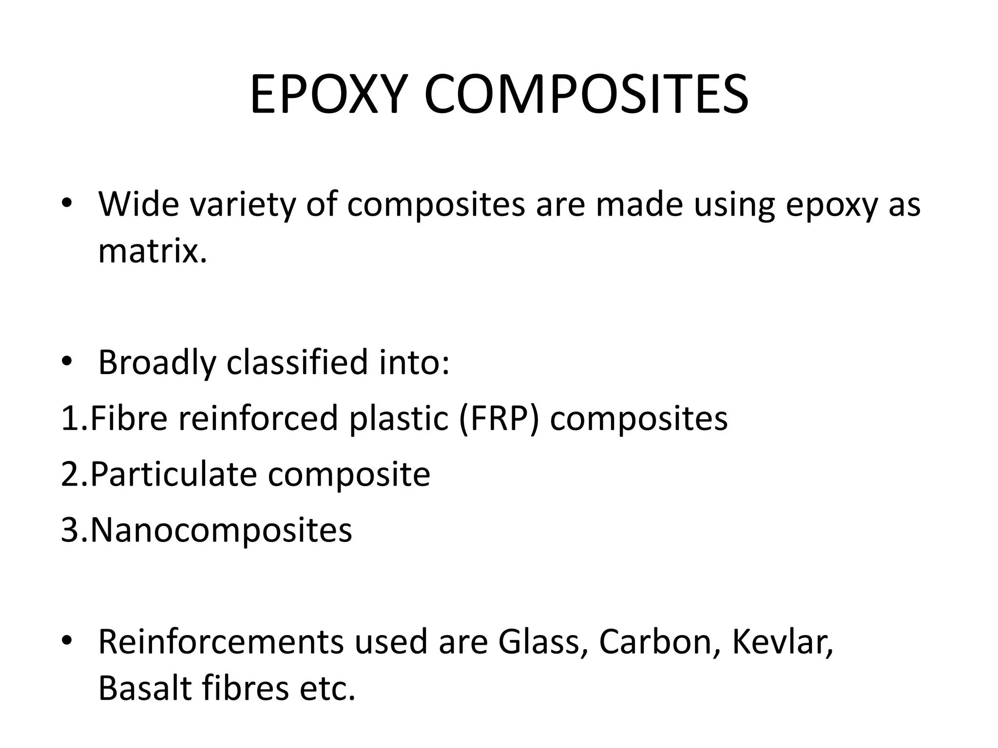 Epoxy resin composites | PPTX