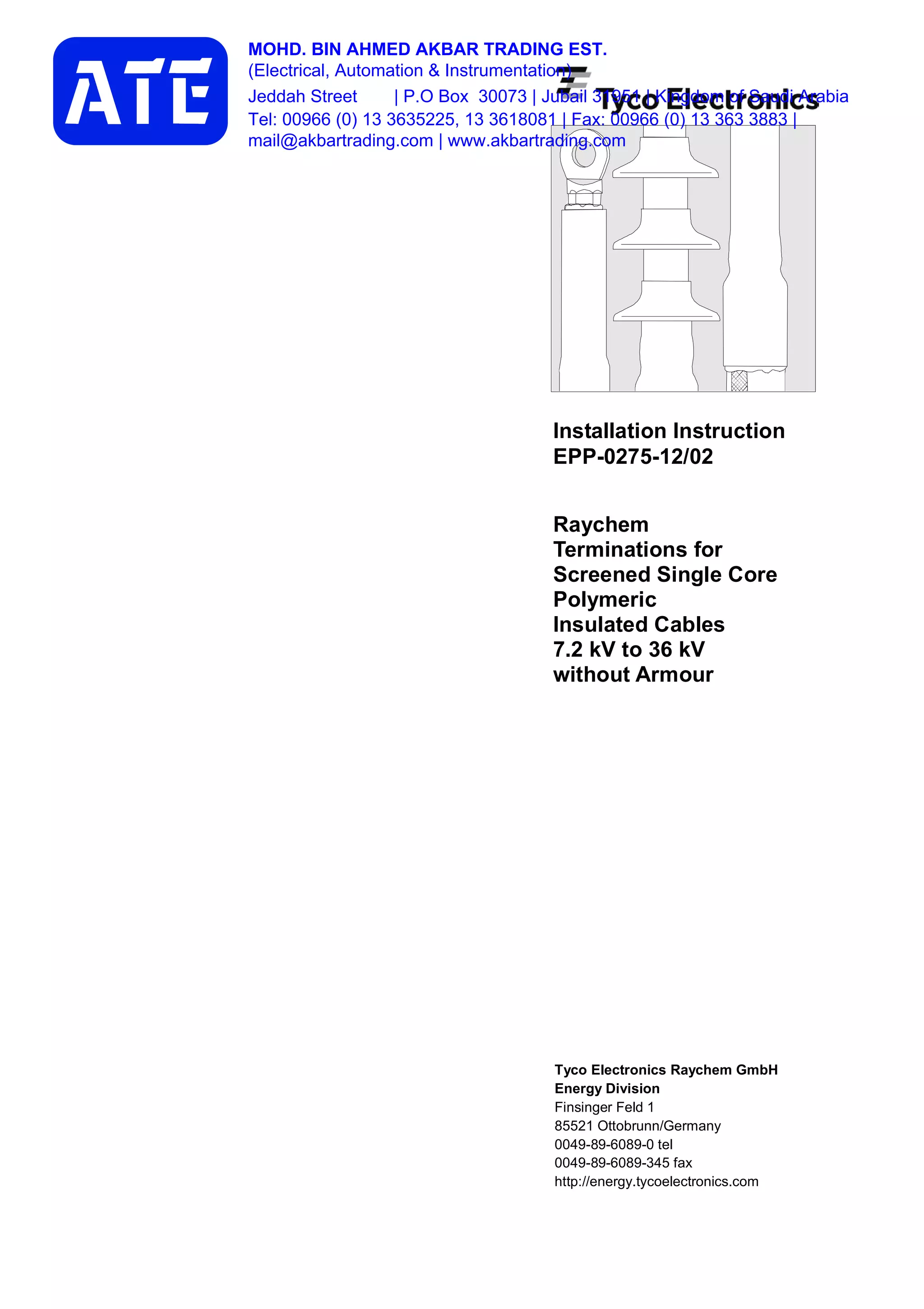 Epp 0275-12 02 - 1xcore term.(2) RAYCHEM | PDF