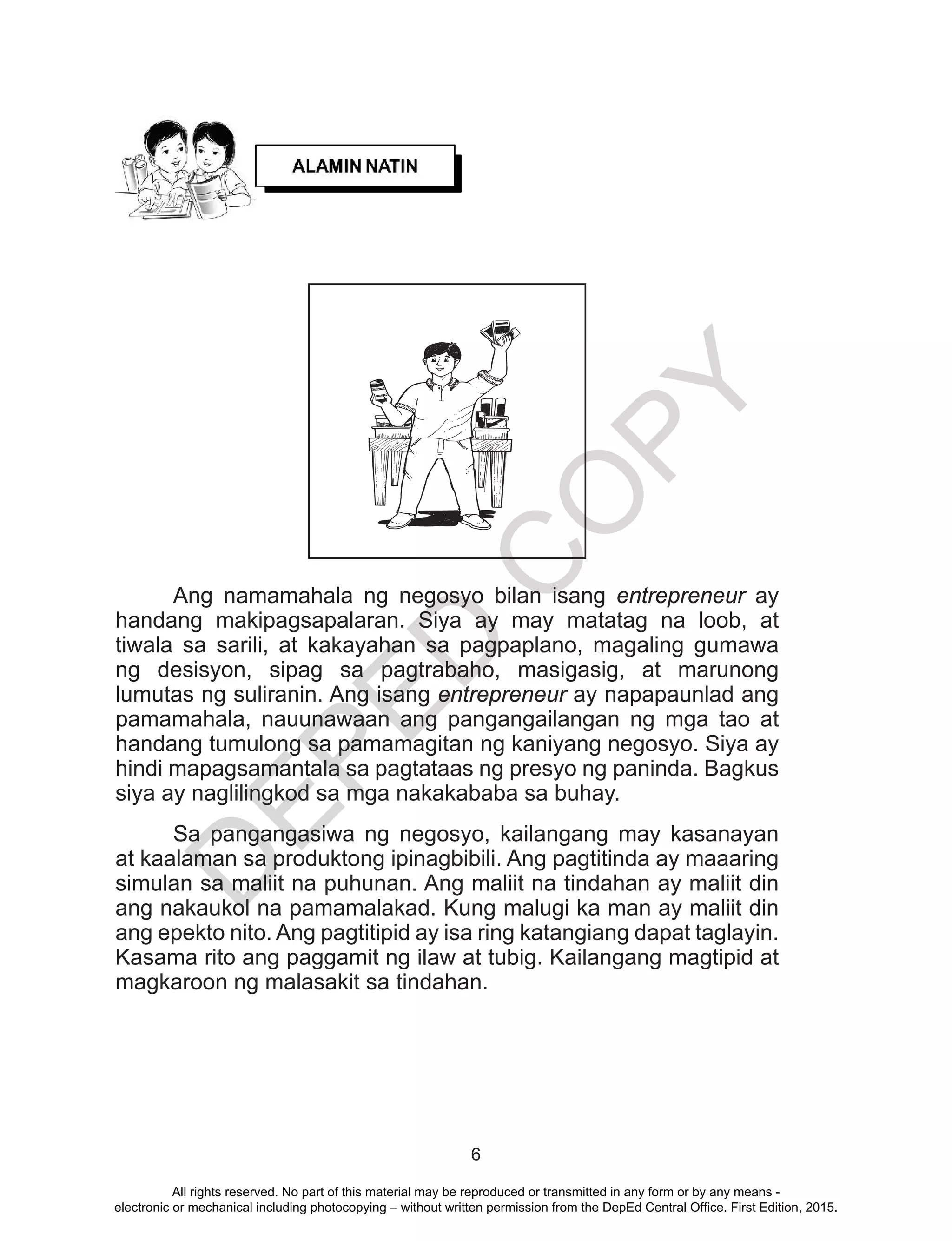 K TO 12 GRADE 4 LEARNER’S MATERIAL IN EPP (Q1-Q4) | PDF