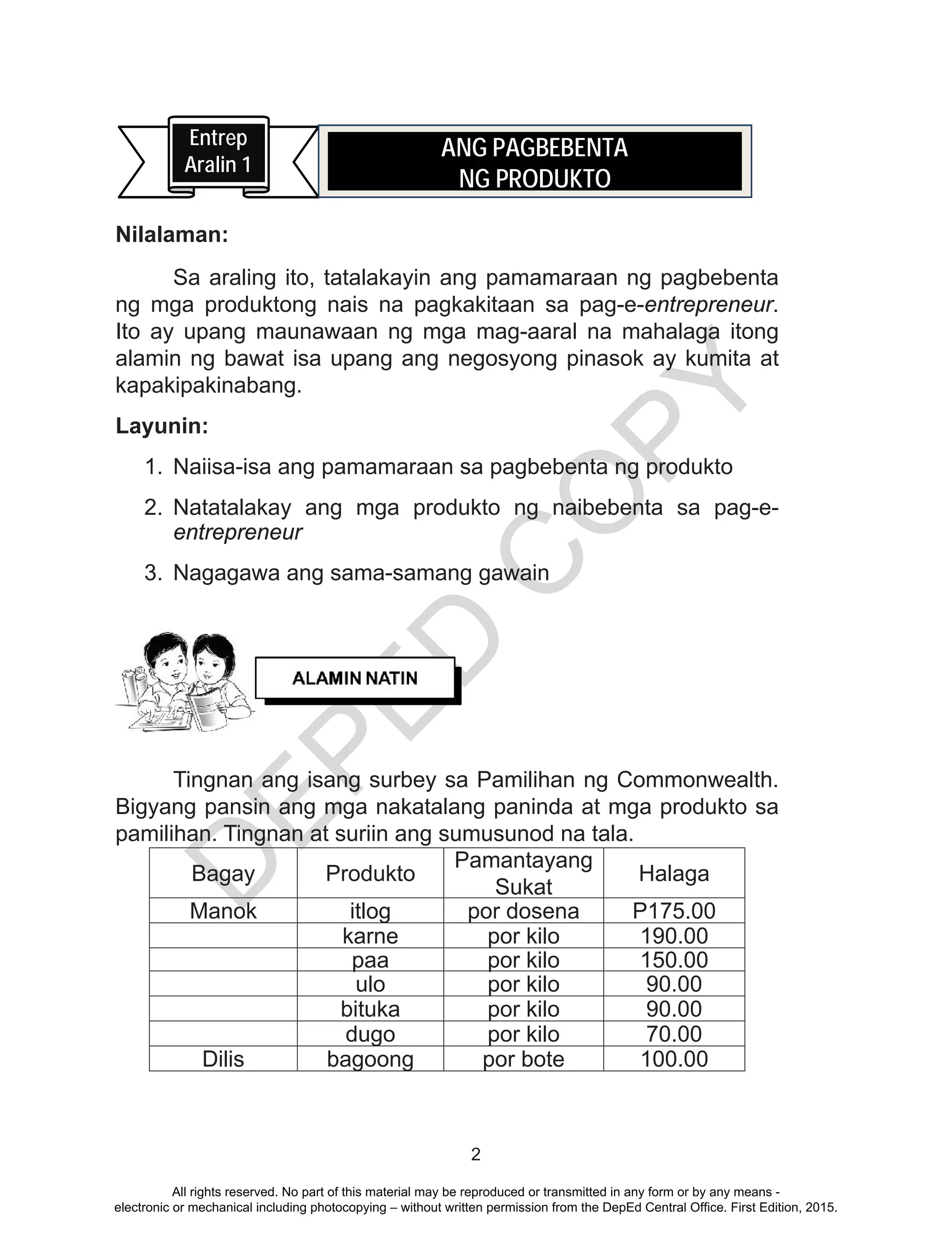 K TO 12 GRADE 4 LEARNER’S MATERIAL IN EPP (Q1-Q4) | PDF