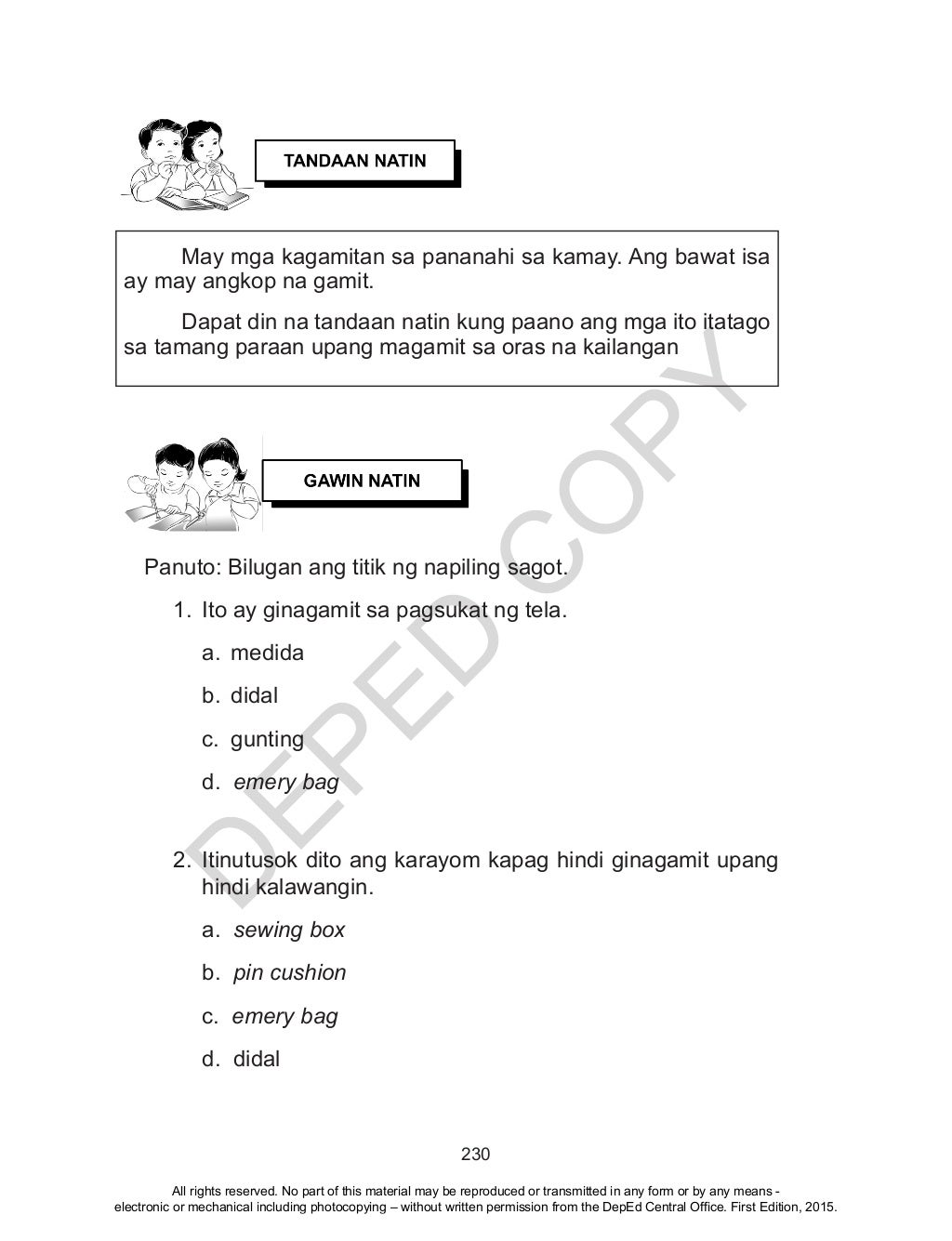 K TO 12 GRADE 4 LEARNER’S MATERIAL IN EPP (Q1-Q4)