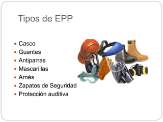 Elementos de protección personal y su importancia. | PPTX