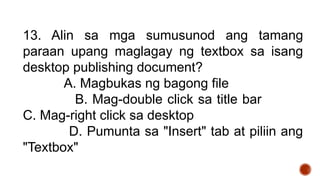 Edukasyong Pantahanan at Pangkabuhayan- Grade 4 | PPTX