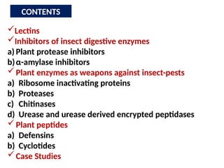 Entomotoxic plant proteins for insect pests management.pptx