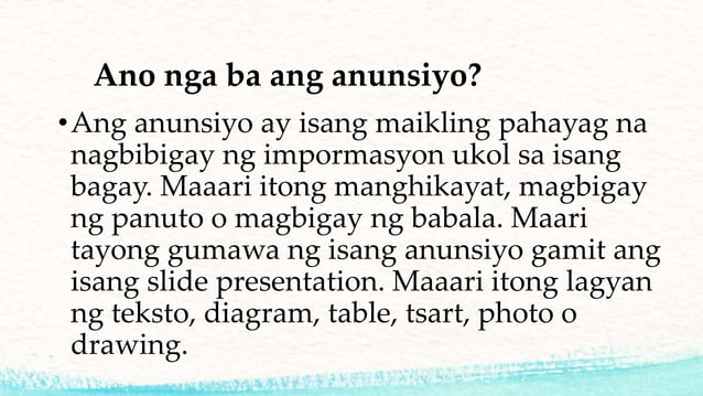 nagagamit ang mga basic features ng slide presentation tool sa pagbuo ...