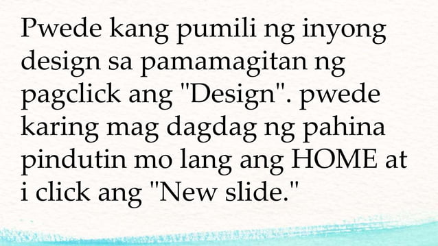 nagagamit ang mga basic features ng slide presentation tool sa pagbuo ...