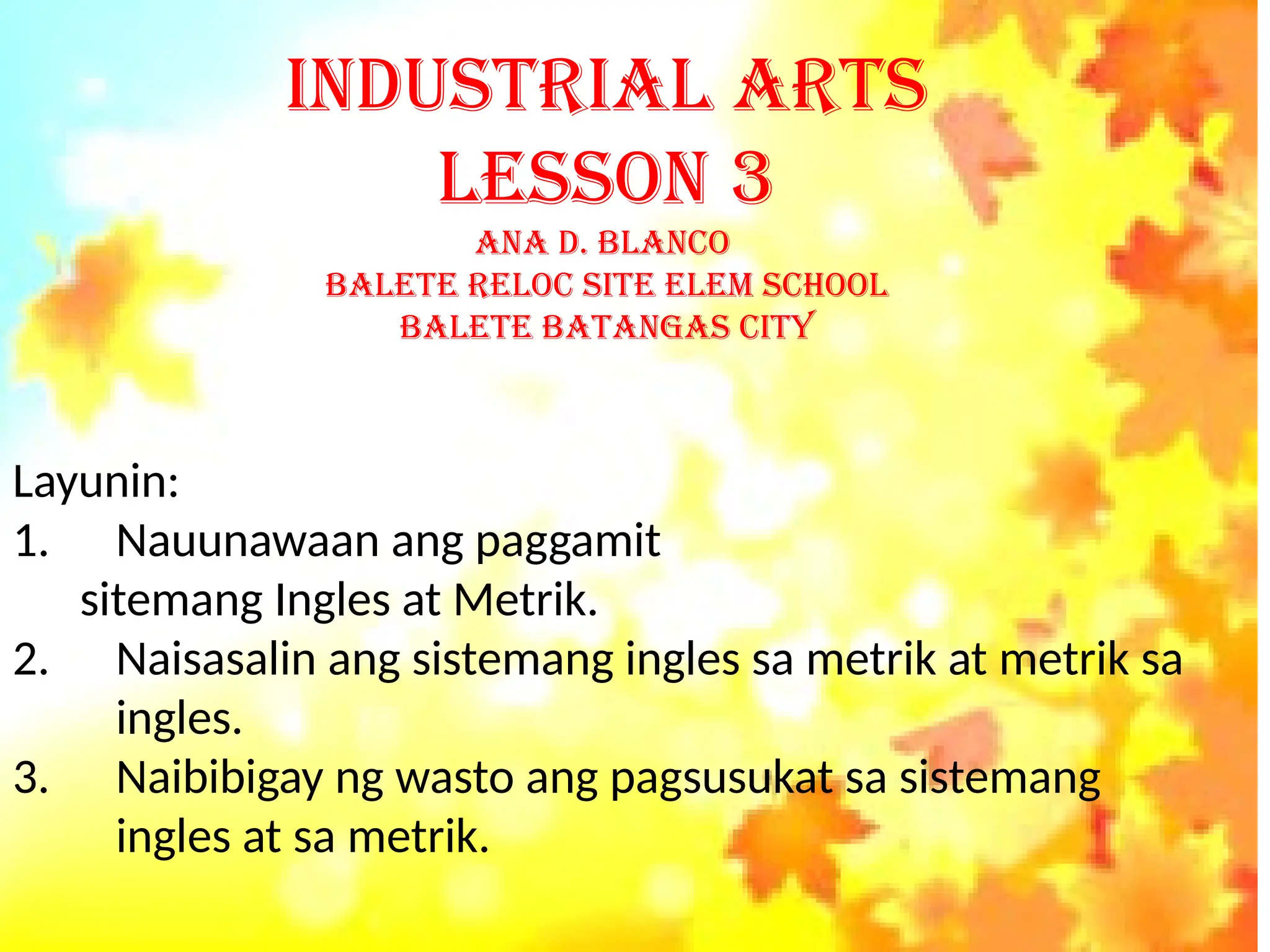 EPP-IA. Aralin 3 Pagsasalin ng Pagsasali | PPT