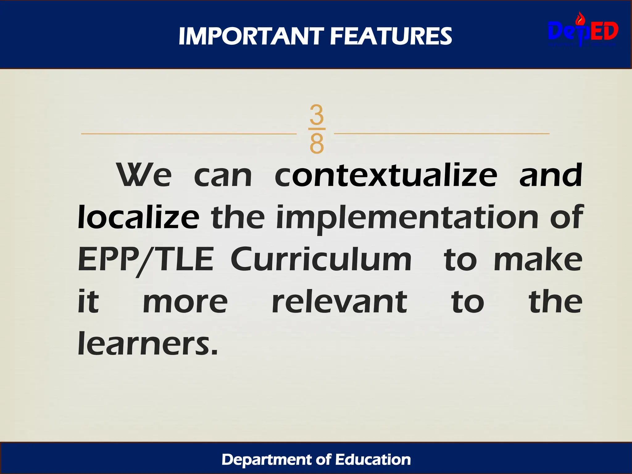 EPP-TLE Curriculum Framework for school use | PPTX