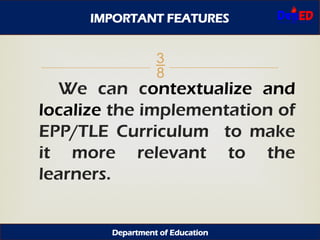 EPP-TLE Curriculum Framework for school use | PPTX