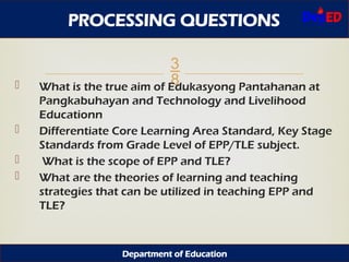 EPP-TLE Curriculum Framework for school use | PPTX