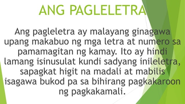 Pagleletra at Iba't Ibang Uri na Pagleletra | PPTX