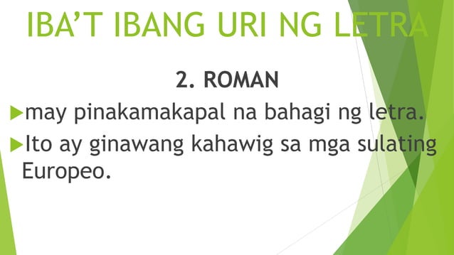 Pagleletra at Iba't Ibang Uri na Pagleletra | PPTX