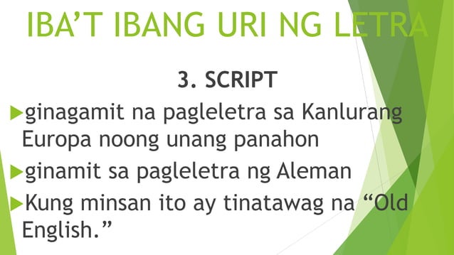 Pagleletra at Iba't Ibang Uri na Pagleletra | PPTX