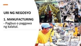 Natatalakay ang ibat ibang uri ng negosyo | PPTX