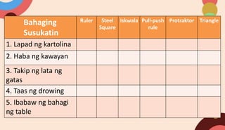 EPP 4 INDUSTRIAL ARTS-ARALIN 1_MGA KAGAMITAN SA PAGSUSUKAT.pptx