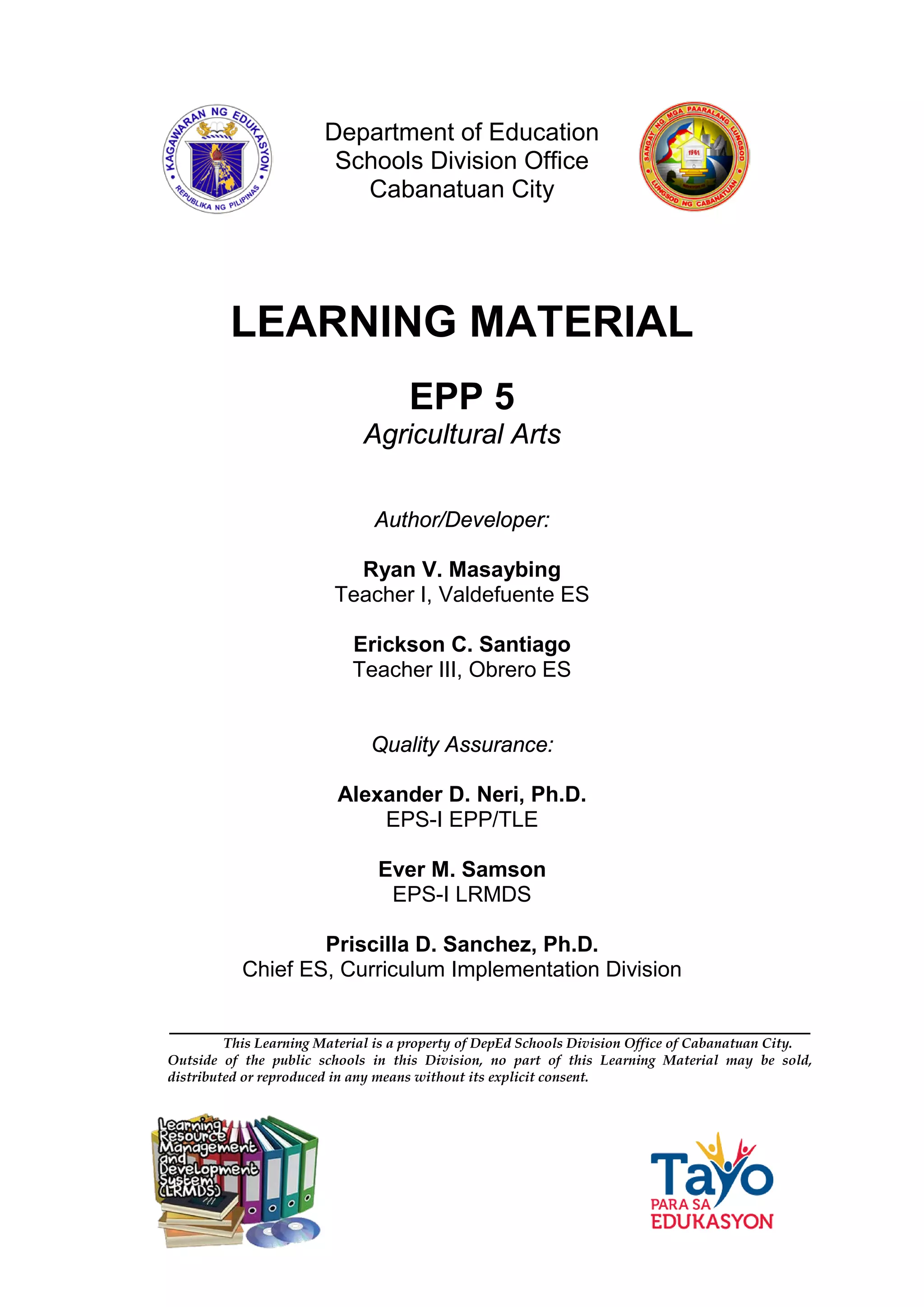 Agriculture EPP5 | PDF