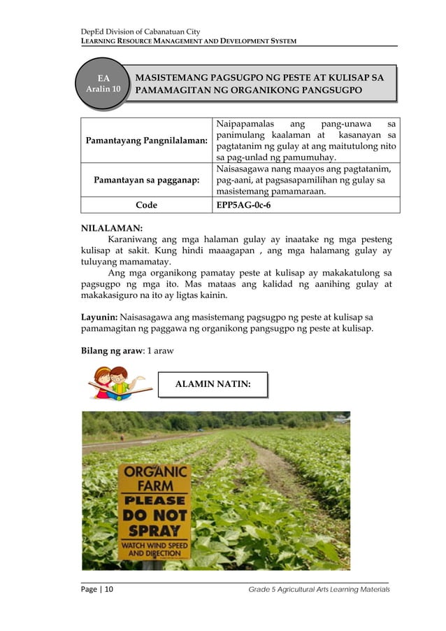 Agriculture EPP5 | PDF