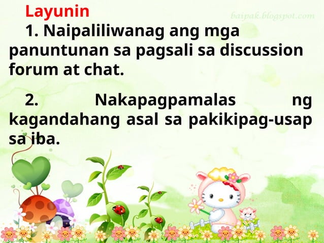 EPP 5 ICT Mga Panuntunan Sa Pagsali Sa Discussion Forum at Chat.pptx